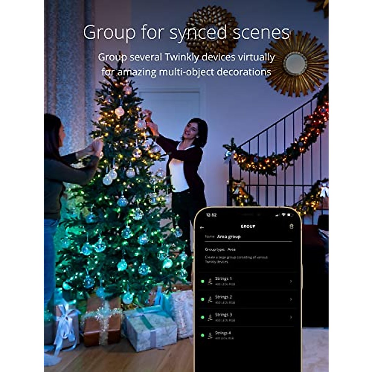 Twinkly App-Controlled 157ft Smart String LED Lights with 600 RGB LEDs - WiFi & Bluetooth Connectivity, Sync with Music, Indoor/Outdoor Use (IP44), Compatible with Google Assistant & Amazon Alexa