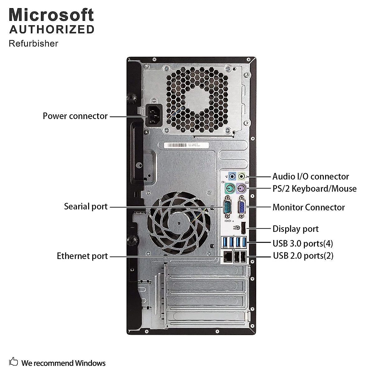 HP Compaq Pro 6300 Tower Desktop PC, Intel Quad Core i7-3770 up to 3.9GHz, 16G DDR3, 512G SSD, WiFi, Bluetooth 4.0, DVD, Windows 10 64-Multi-Language Support English/Spanish/French (Renewed)