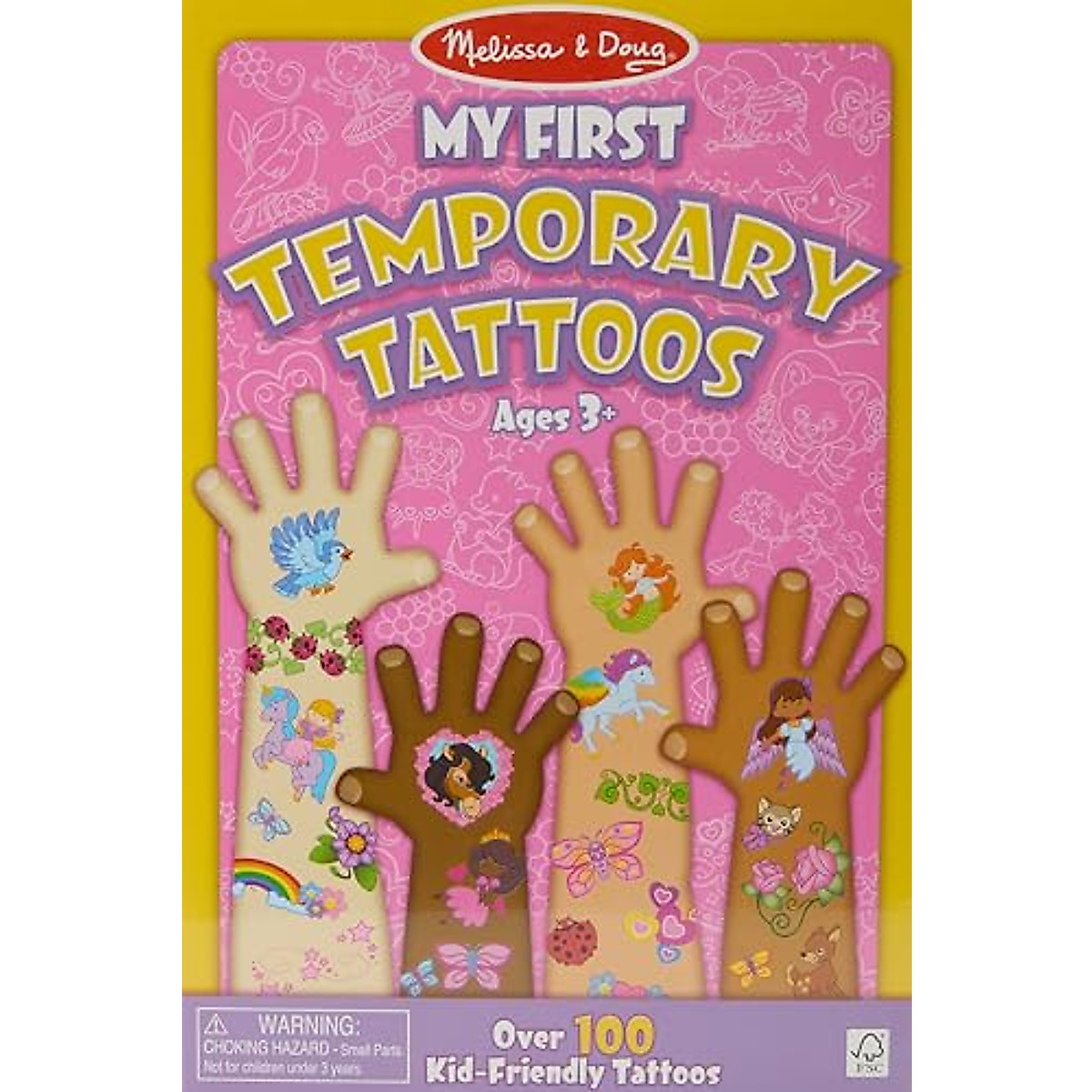 Melissa & Doug My First Temporary Tattoos - Pink Activity Pad Sticker Pad
