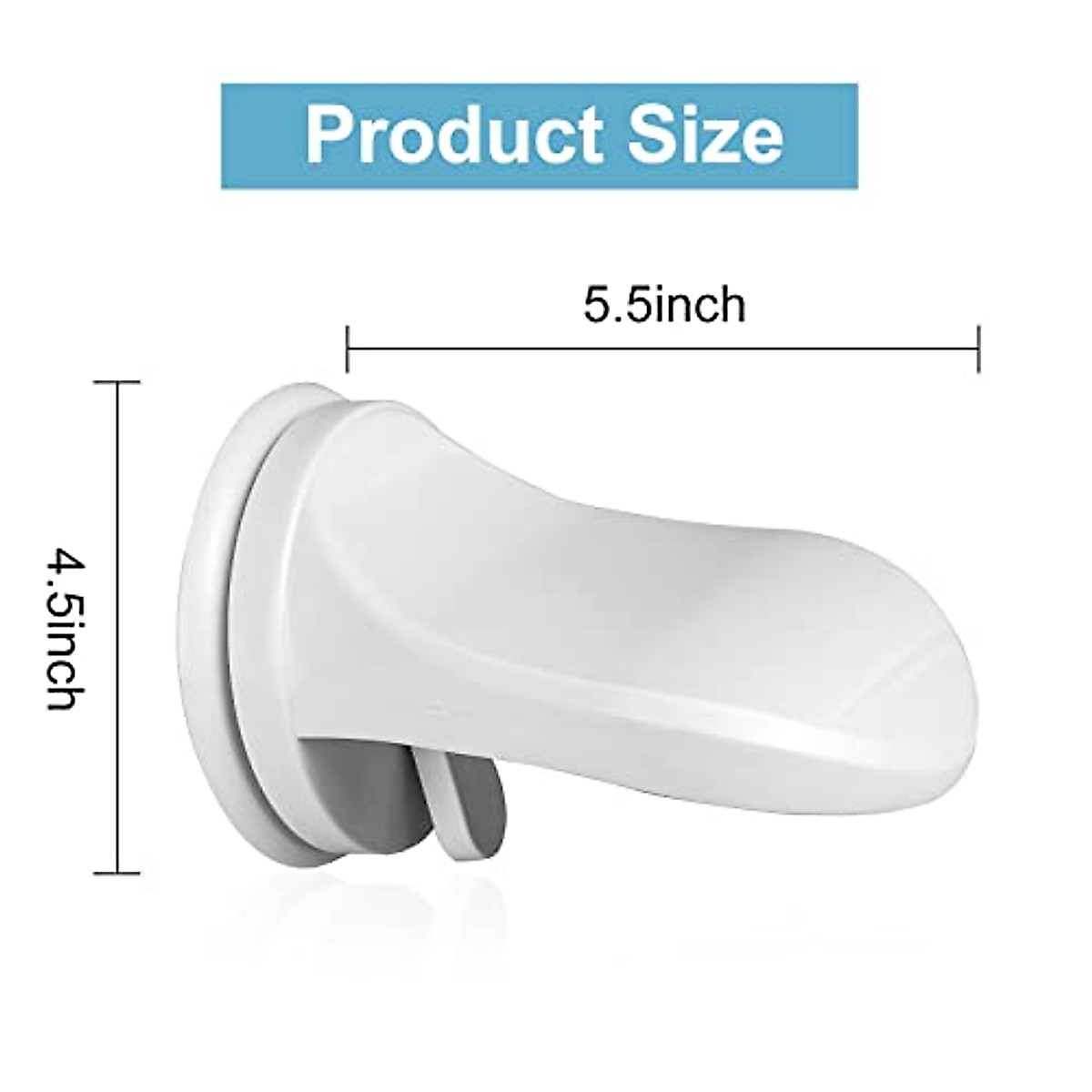 Andiker Shower Foot Rest, Bathroom Pedal with Suction Cup Shower Shaving Legs Aid, No Drilling for Home Hotel Bathroom Toilet Use (White)