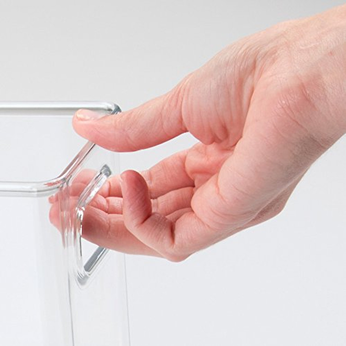 iDesign BPA-Free Plastic Pantry and Kitchen Storage, Freezer and Fridge Organizer Bin with Easy Grip Handles – 10” x 4” x 6”, Clear