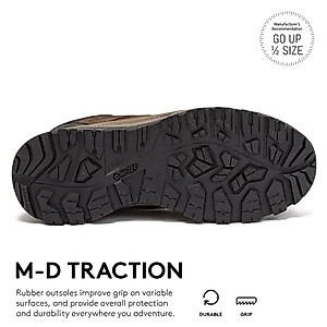 HI-TEC Altitude VI I WP Leather Waterproof Women's Hiking Boots, Trail and Backpacking Shoes - Dark Brown Tan, 11 Medium