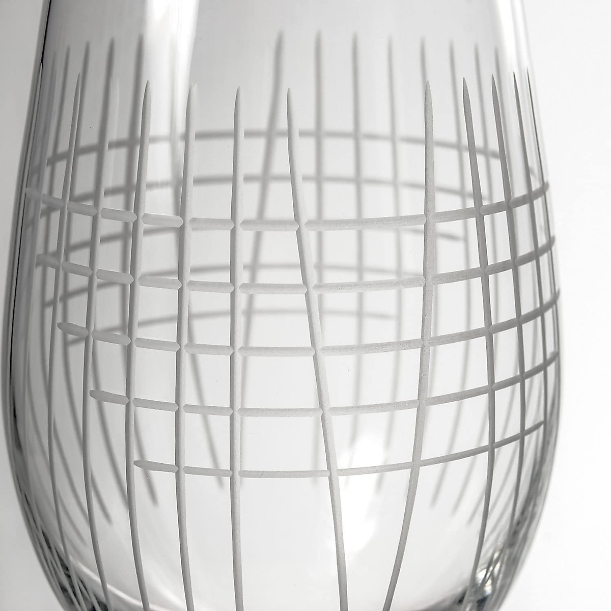 Rolf Glass - Matchstick All Purpose Wine Glass 18 Ounce - Set of 2 - Lead-Free Glass - Engraved Large Wine Glasses - Made in the US