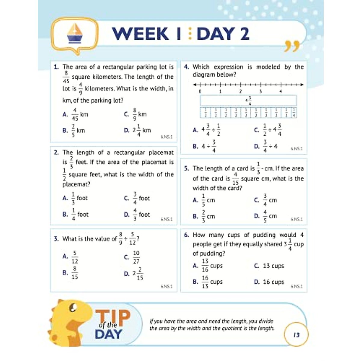 6th Grade Common Core Math: Daily Practice Workbook - Part I: Multiple Choice | 1000+ Practice Questions and Video Explanations | Argo Brothers (Next Generation Learning Standards Aligned (NGSS))