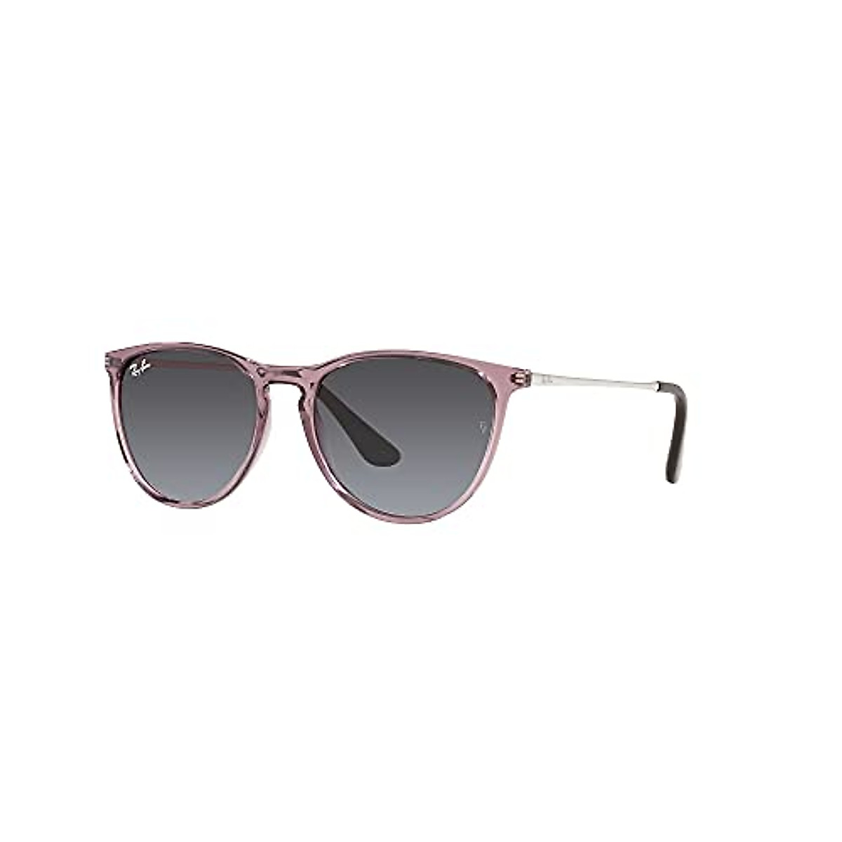 Ray-Ban Junior RJ9060S Erika Round Sunglasses, Transparent Violet/Grey Gradient, 50 mm