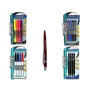 College Ruled Back to School Supply Bundle for Middle, High School and College: Binder, Mechanical Pencils, Sharpies, Pens, Highlighters, Folders, Note Books, Earbuds and More 55+ items