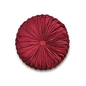 Lush Decor Decorative Pillow, 15" Round, Red