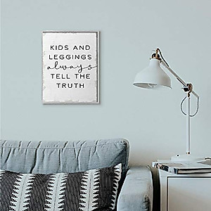 Stupell Industries Tell The Truth Funny Family Word, Design by Artist Daphne Polselli Wall Art, 16 x 1.5 x 20, Grey Framed