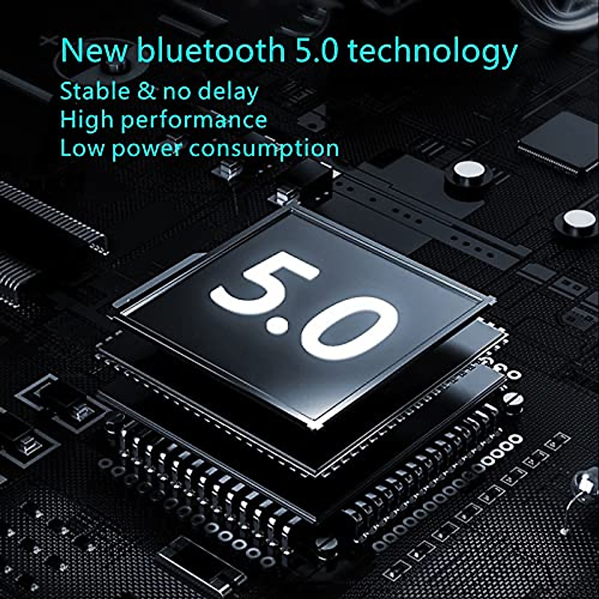 Loluka Wireless Bluetooth Earpiece for Cell Phone Noise Canceling Microphone Headset 48Hrs Playtime V5.0 Heeds-Free Wireless Earphones for Truck Office Business Driving Meeting