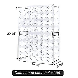 DROLE 4 Sets 24 Holes Vinyl Roll Storage Rack Vinyl Roll Holders for Craft Room Organizers and Storage 1.96" Holes Total 96 Holes