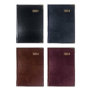 Brownline 2024 Executive Daily Planner, Appointment Book, 12 Months, January to December, Sewn Binding, 7.125" x 4.875", Trilingual, Assorted Colors (CBE504.ASX-24)