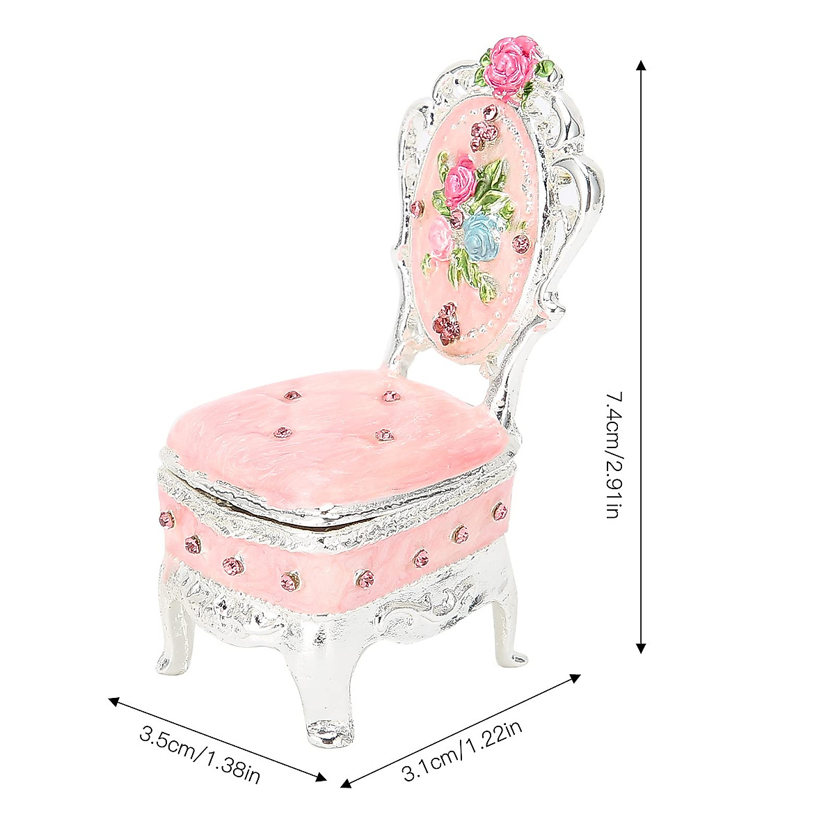 Ladieshow Jewelry Box, Necklace Earring Organizer Mini Openable Couch Jewelry Storager Sofa Shaped Case Dollhouse Jewelry Decorative Box Keepsake Gift Box (2.91 x 1.38 x 1.22inch)