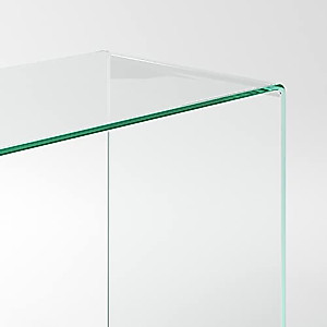 Neos Modern Furniture CD008-N Rectangular Shaped PC Laptop Workstation Table for Home Office, Clear