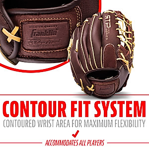 Franklin Sports Baseball Gloves - RTP Pro Baseball Fielding Glove - Infield/Pitcher Glove - 12", Brown