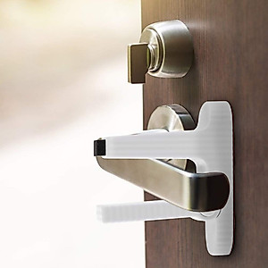 Door Lever Lock-Child Proof Doors Baby Kids Door Stopper Safety Security Lock Closet Protection