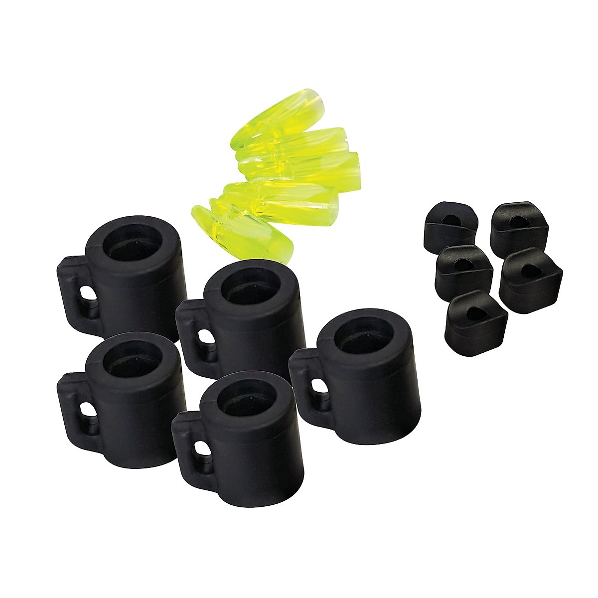 Cajun Bowfishing Arrow Slides 5-Pack - Arrow Snap-Back Preventer Kit - Simple Design, Increased Effectiveness, 5/16" Shaft Compatibility, Complete Set of 5 for Continuous Use