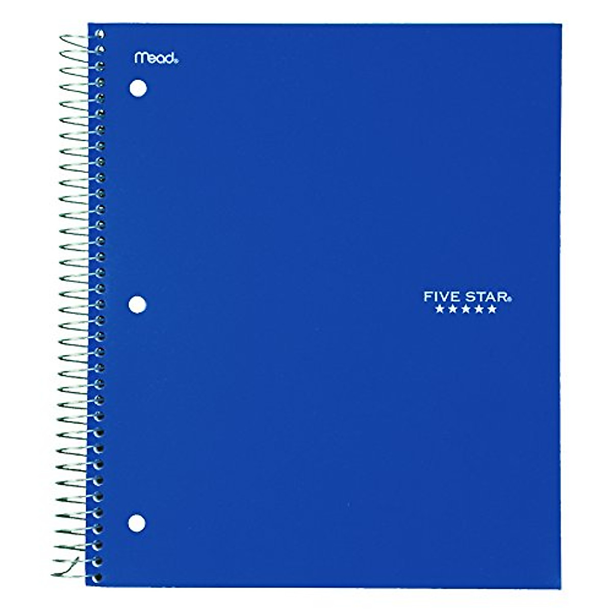 Five Star 06210 Wirebound 3-Subject Notebook, College Rule, 11 x 8 1/2, 150 Sheets, Assorted