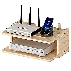 WiFi Storage Box TV Set-top Box Hidden Shelf Wireless Router Rack Network Set-top Box shelter Box Home Desktop Organized Wall Shelf