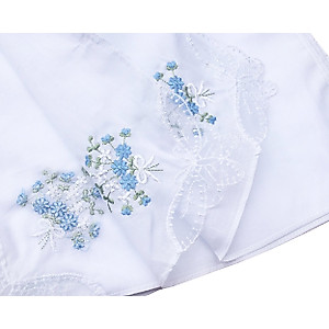 Cotton Embroidered Ladies Lace Handkerchiefs Pack