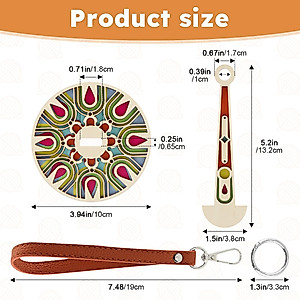 Portable Wrist Yarn Holder Yarn Spinner for Crocheting Wrist Yarn Ball Minder Stand with Leather Wristband Wooden Twirling Mechanism Spinning Needles for Knitting Crocheting