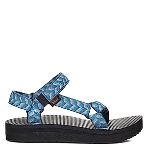 Teva Women's Midform Universal Sandal, Retro Geometric Blue, 8