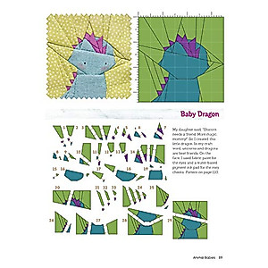Sewing Scrap Blocks with Character (Landauer) 60 Fresh, Modern Patchwork Patterns for Quilters, including a Baby Dragon, a Unicorn, Cats, Snowmen, Santa, Dracula, Witches, and More; Full-Size Patterns