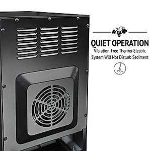 Ivation 8 Bottle Thermoelectric Wine Cooler/Chiller - Stainless Steel - Counter Top Red & White Wine Cellar w/Digital Temperature, Freestanding Refrigerator Smoked Glass Door Quiet Operation Fridge