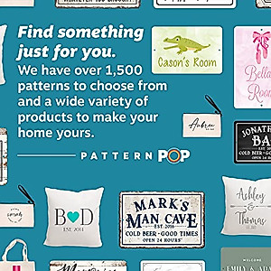 Pattern Pop Personalized Nautical Family Beach House Throw Pillow Cover - 17X17 Throw Pillow Cover (NO Insert) - Decorative Throw Pillow Cover