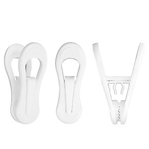 Strong Hanger Clips for Plastic Hangers, Big Plastic Hangers Clips, Multi-use Clothes Hangers Clips for Jeans Skirt Sweater Pants Hangers(30Pcs White)