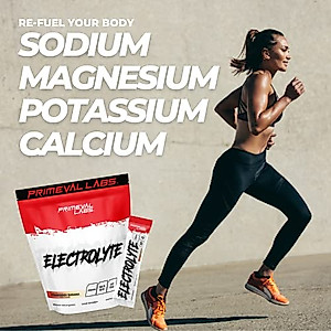 Primeval Labs Electrolyte Powder Packets - On The Go Powder Packets | Sugar Free | No Calories | Electrolyte Drink Mix | Hydration | Easy Open Single-Serving | 30 Stick (Strawberry Banana)