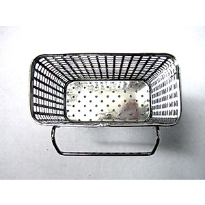 Small Square Stainless Steel Perforated Cutlery Basket Sink Rack Storage Silver by Stopia