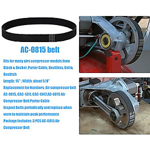 AC-0815 Air Compressor Timing Belt Fit for Dewalt Devilbiss Porter Cable Makita Sears Craftsman Air Compressor Timing Belt CAC-1311 CAC-1342