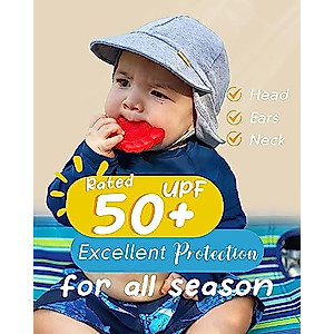 FURTALK Baby Sun Hat UPF 50+ UV Ray Sun Protection Cotton Toddler Hats for Boys Girls