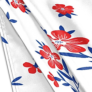 Red Floral Flower Satin Pillow Cases Silk Satin Pillowcase for Hair and Skin Standard Set of 2 Super Soft Silk Pillowcase with Envelope Closure (20x26 in)