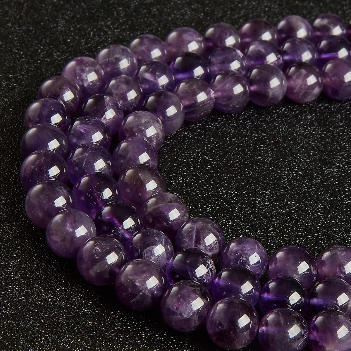 100pcs 6mm Amethyst Beads Natural Gemstone Beads Round Loose Beads for Crafting and Jewelry Making