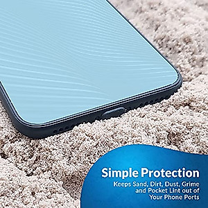 PortPlugs USB C Dust Plug Set (5 Pairs) Compatible with Samsung Galaxy, Note, Pixel, Android Cell Phones, MacBook & More, Type-C Covers w/Headphone Plugs and Cleaning Brush (Black)