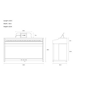The ONE Digital Piano with Lighted-up Teaching Keys, Piano Keyboard 88 Keys with Hammer Action for Beginner/Professional, Full Size Weighted Keyboard with Piano Stand/3-Pedal Unit/APP, White