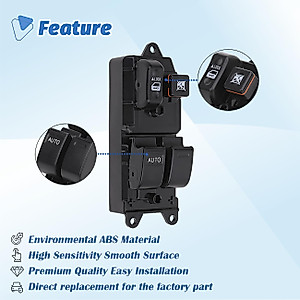 AiYiGu Power Window Switch Master Control Button Driver Side Compatible with Toyota Tundra 2000-2006/Tacoma 2001-2011/Sienna 98-01/Solara 99-03/FJ Cruiser 07-11 Replaces OEM 84820-08010 84820-10100A