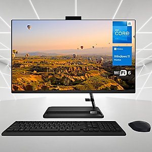 Lenovo 2023 IdeaCentre All-in-One Desktop, 27" FHD Touchscreen Display, 13th Gen Intel Core i5-13420H (Beats i7-12700H), 32GB RAM, 2TB SSD, Wireless KB & Mouse, Win 11 Home, Black