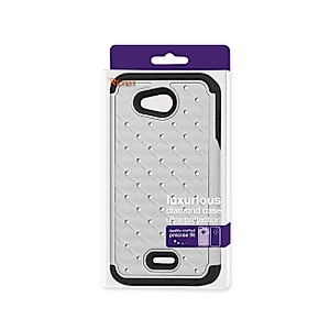 Reiko diamond hybrid protector cover Kyocera Wave C6740 black white