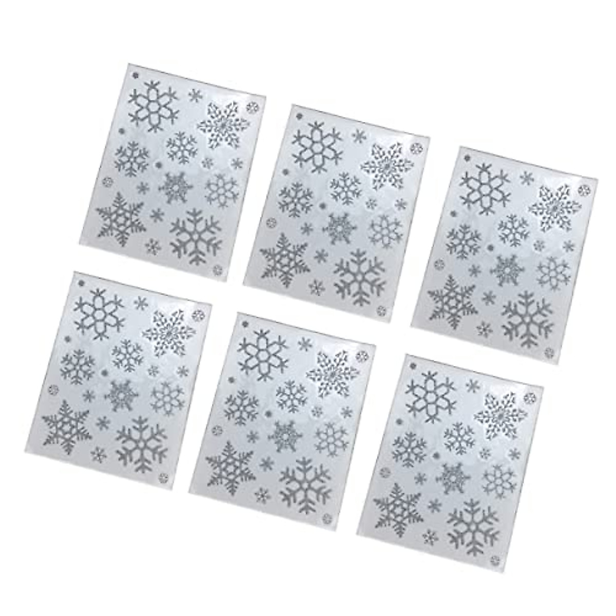 NOLITOY 20 Sheets Snowflakes Glass Decals Sparkling Snowflake Window Clings Christmas Window Decal Christmas Snowflakes Decor Snowflake Invitation Winter Wall Decals Decorate Removable