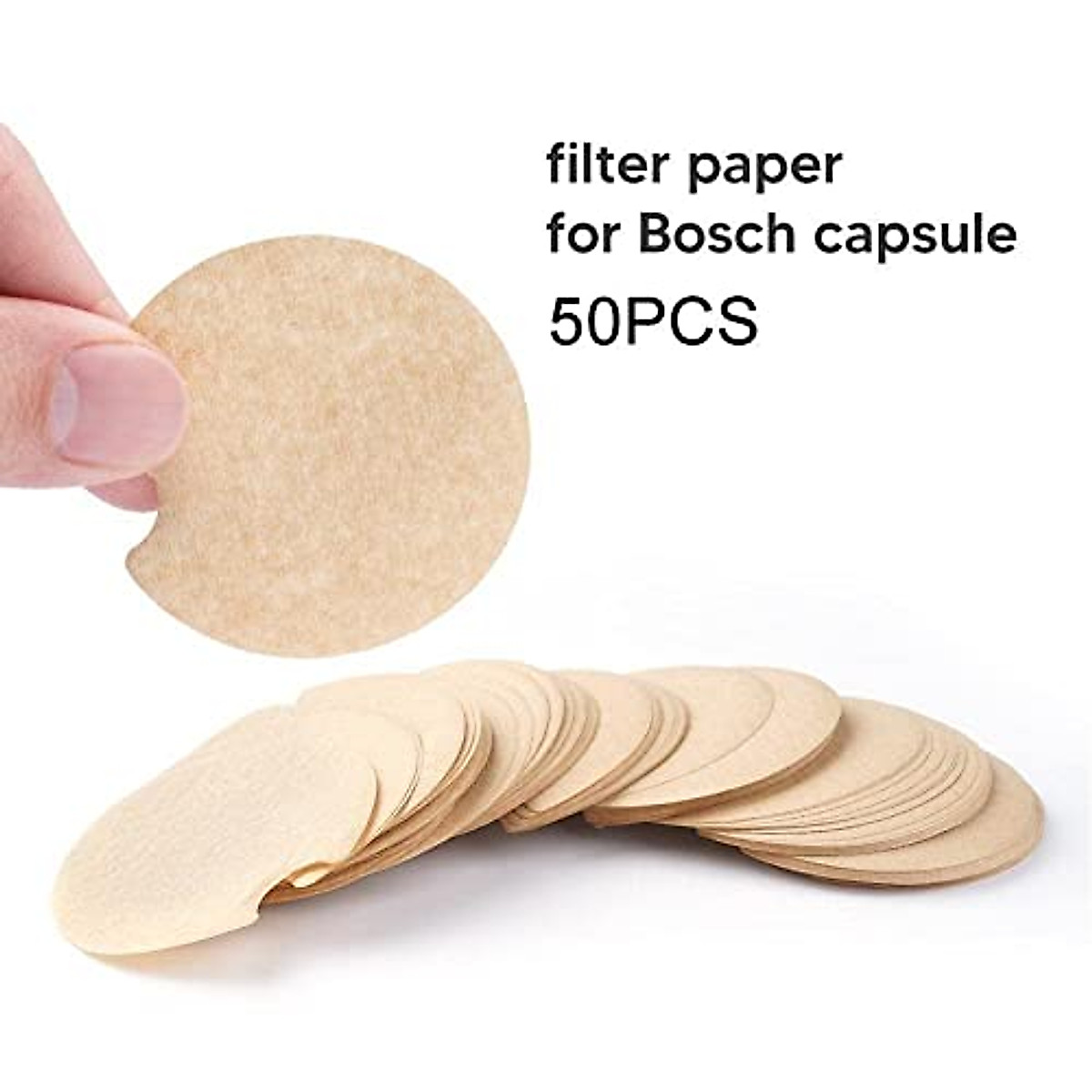 WAITLOVER 50PC Disposible Paper Filter for Reusable Tassimo/Nespresso Coffee Capsule Capsule from for Cleaning Keep Protect Block