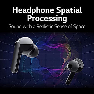 LG Tone FN6 Wireless Earphones - Bluetooth in Earbuds with Meridian Sound and 10w Qi Wireless Fast Pad