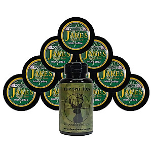 DC Crafts Nation Mud Bud Spittoon Deer with 10 Cans Jake's Mint Chew Irish Coffee Pouches