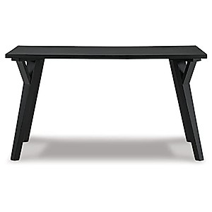 Signature Design by Ashley Otaska Mid Century Modern Rectangular Dining Room Table, Black