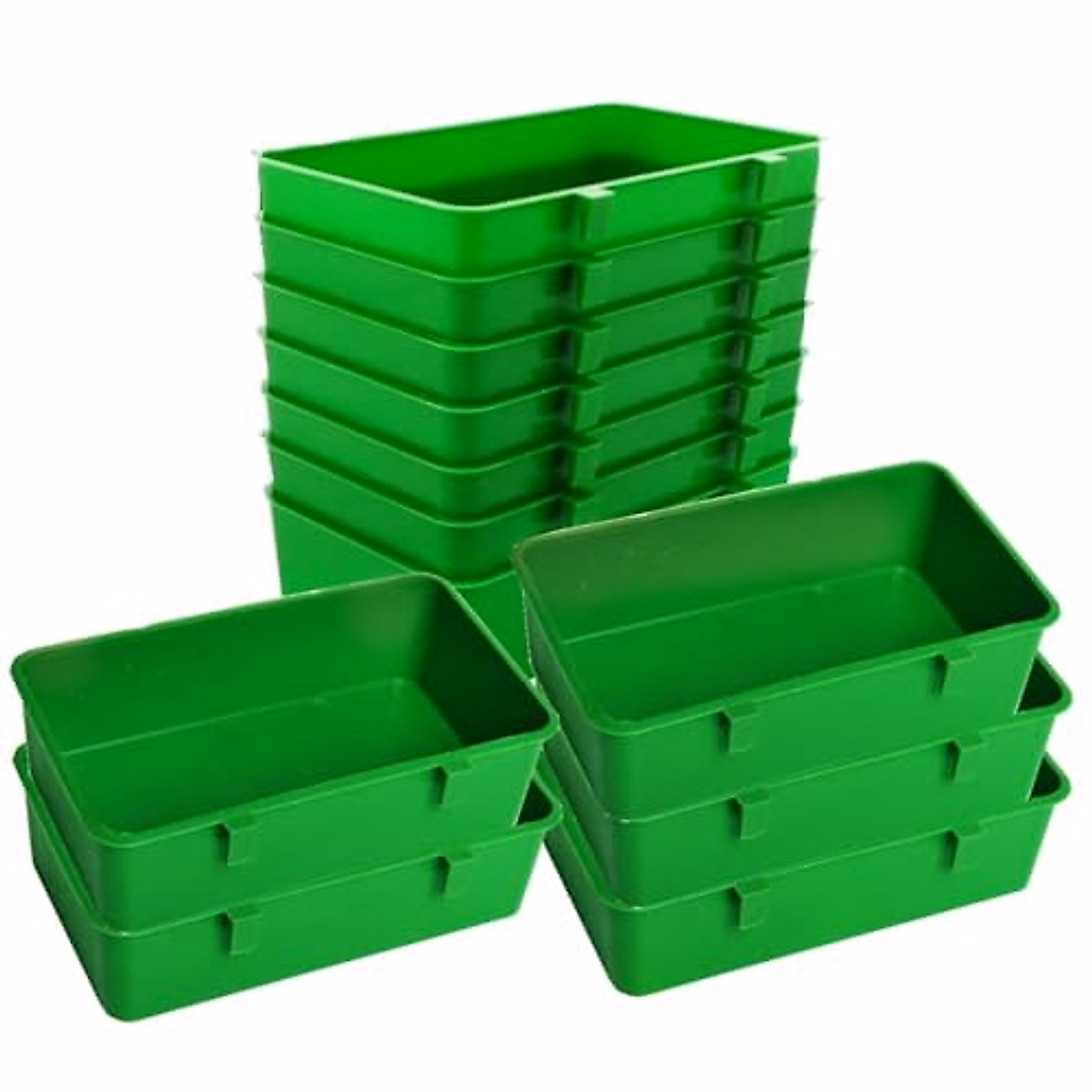 12 Pcs Bird Plastic Feeder,Seed Food Feeding Cups Plastic Hanging Bowl for Pet Parrot Parakeet Gamefowl Poultry Pigeon,Green