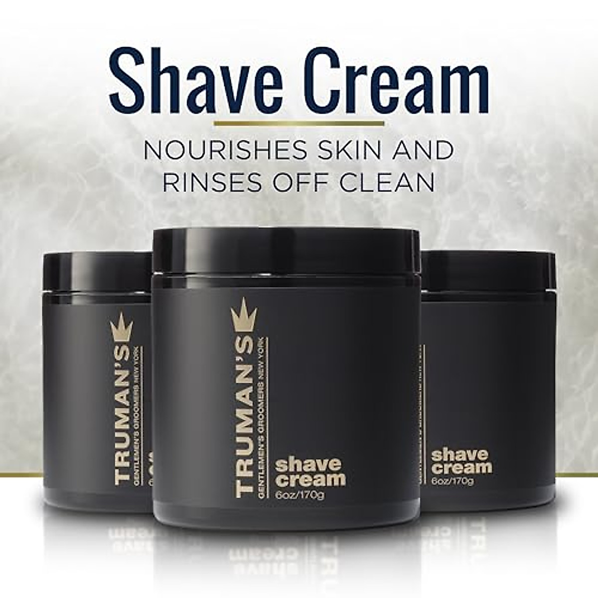Truman's Gentlemen's Groomers - Men's Shave Cream - Ultimate Smooth Close Shave - Eliminates Razor Burn, Clogged Pores, Breakouts - Coconut and Eucalyptus Oils 6oz