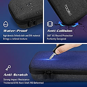 TOQIBO Protective Carrying Case for Steam Deck, Portable Travel Carrying Case Pouch Compatible with Steam Deck Console & Accessories, Hard Shell Carry Case Built-in AC Adapter Charger Storage Bag