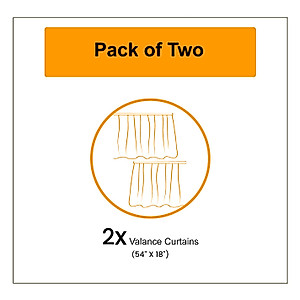 Ambesonne Colorful Window Valance Pack of 2, Modern Geometric Bohemian Paisley Details in Square Shaped Backdrop Pieces Art, Rod Pocket Curtain Valances for Kitchen Bedroom, 54" X 18", Blue Khaki