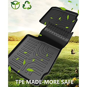 ISSYAUTO Floor Mats Compatible with Explorer 2015-2019, All Weather Guard Floor Mat Floor Liners, TPE Rubber Mats 1st & 2nd Row Seat, Black